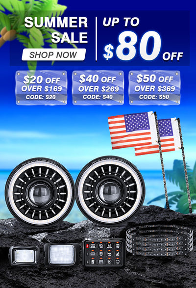 MICTUNING INC RGBW Rock Light ,LED Light Bar ,Auto Accessories,Online