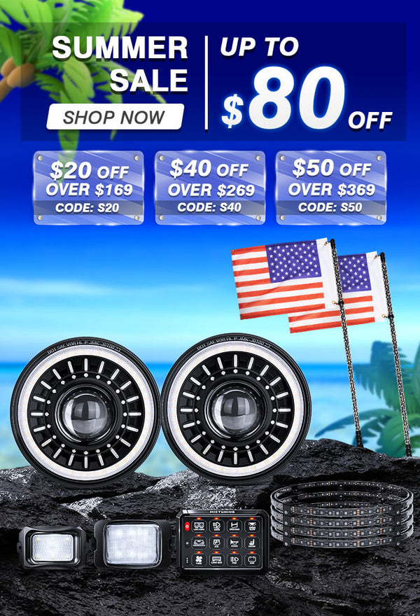 MICTUNING INC RGBW Rock Light ,LED Light Bar ,Auto Accessories,Online