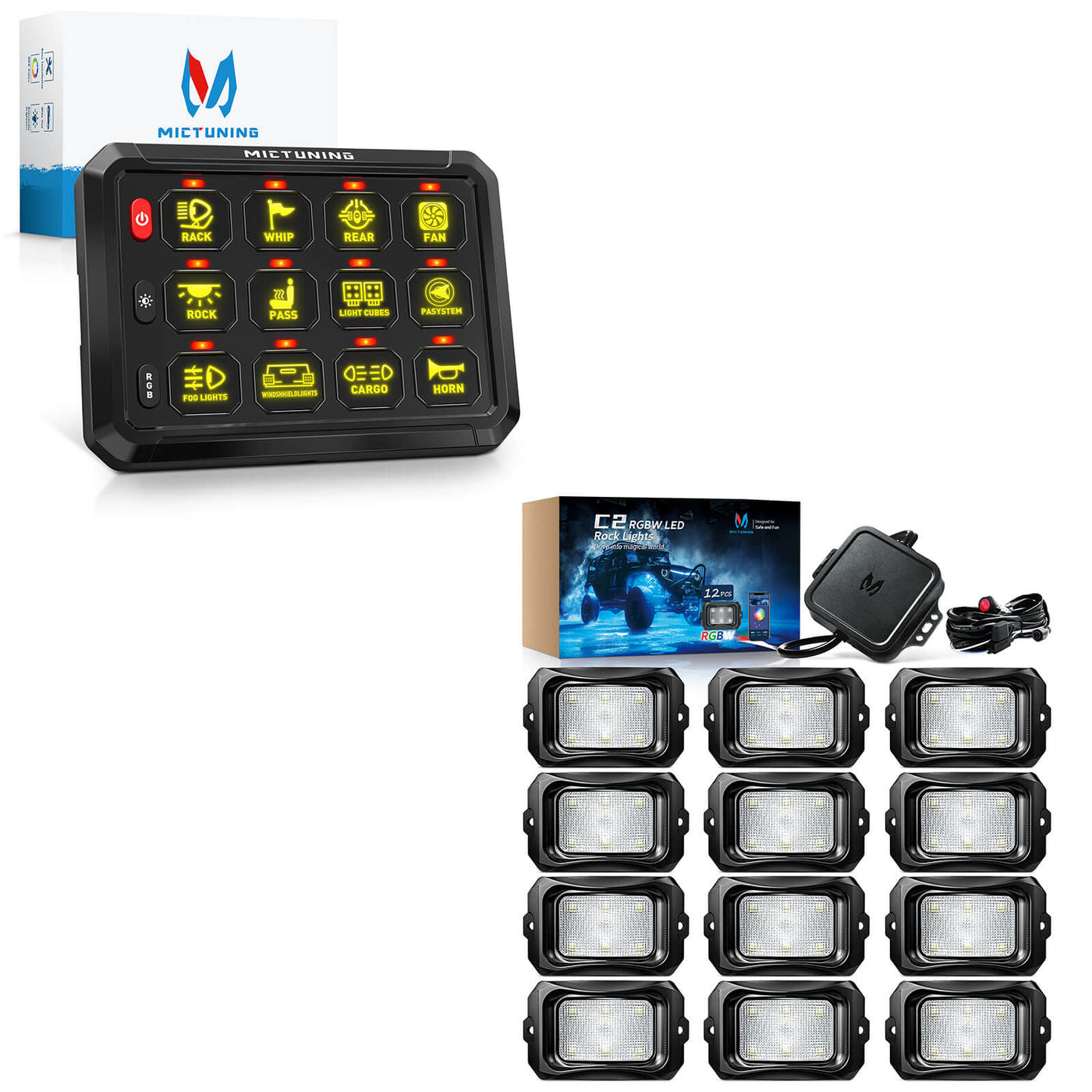 MICTUNING C2 RGBW ROCK LIGHT UNIQUE