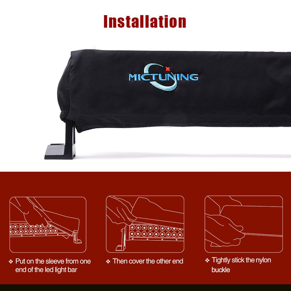 LED Light Bar Cover Straight Curved Weatherproof Protective Sleeve For ...