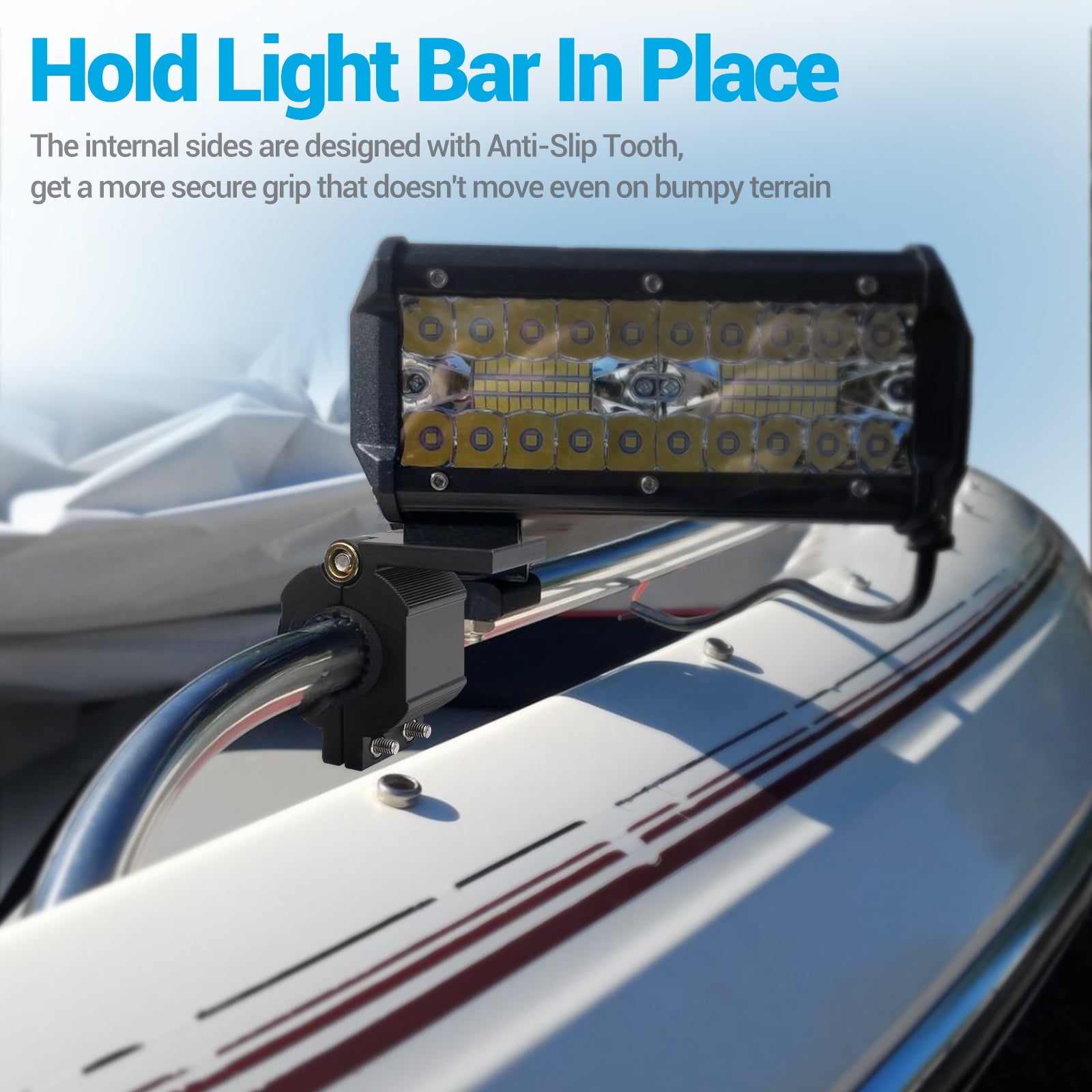 MICTUNING Off Road Light Bar Mounts Mounting Bracket Clamp Kits